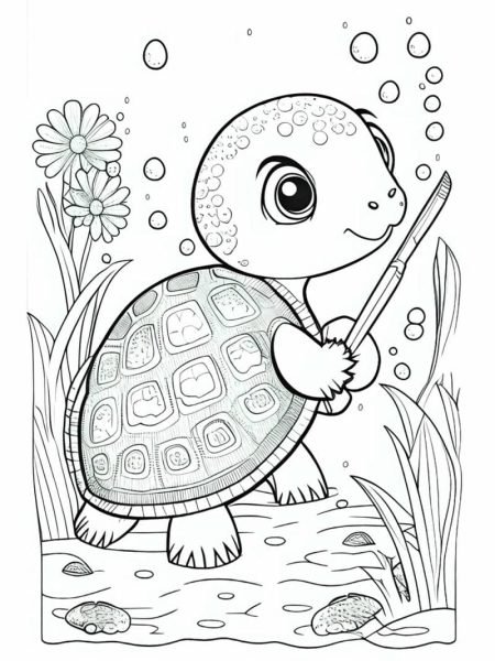 Khám phá 80+ ảnh tranh tô màu con rùa siêu cute, đáng yêu