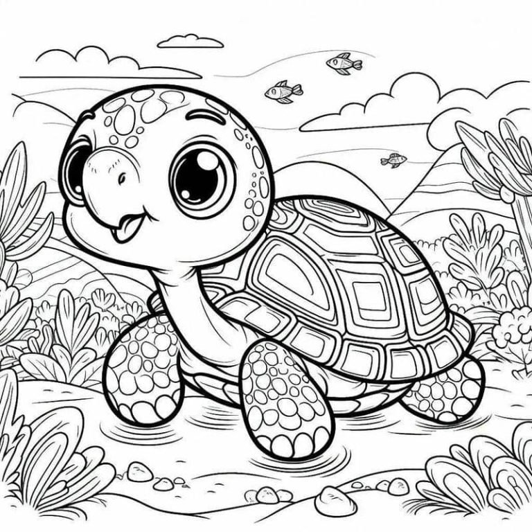 Khám phá 80+ ảnh tranh tô màu con rùa siêu cute, đáng yêu